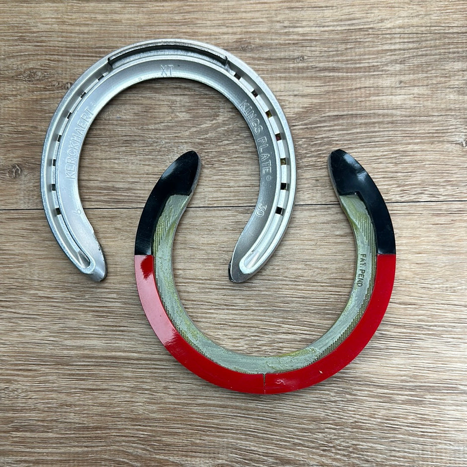 Red and Blacks - Specialty Padded Horseshoes – Red & Blacks